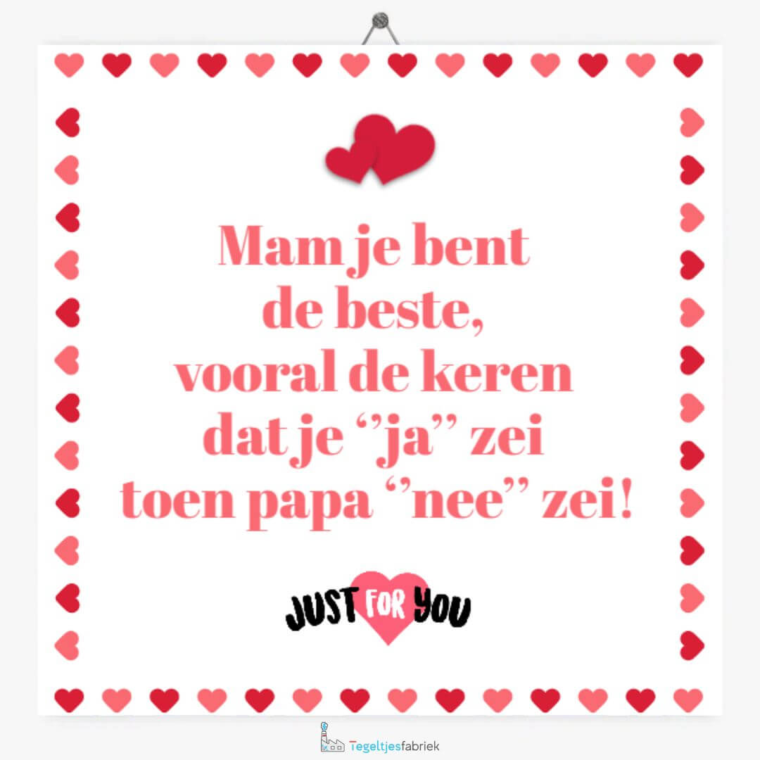 De leukste Moederdag spreuken tegeltjes - Tegeltjesfabriek