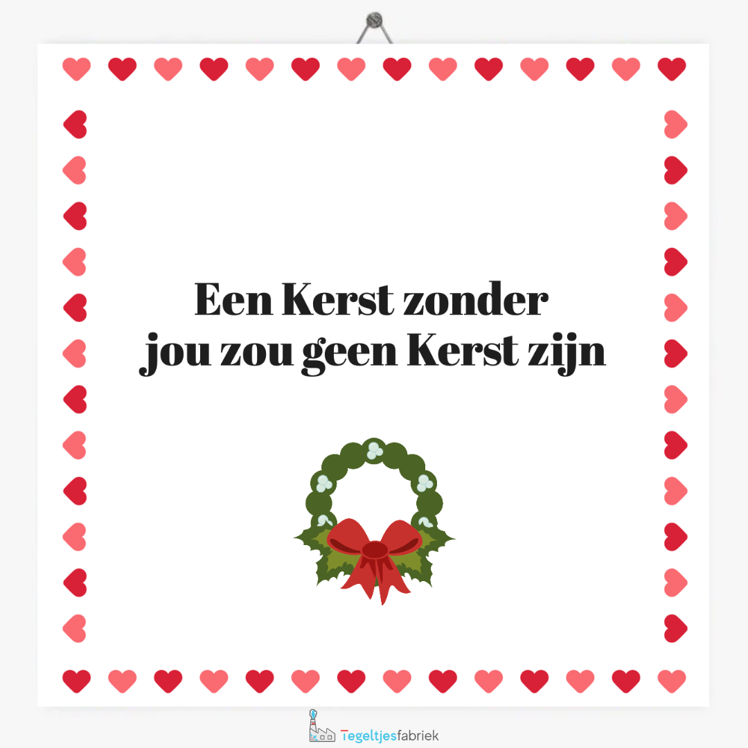 Vlotte Kerst tekst voor op een tegeltje - Tegeltjesfabriek