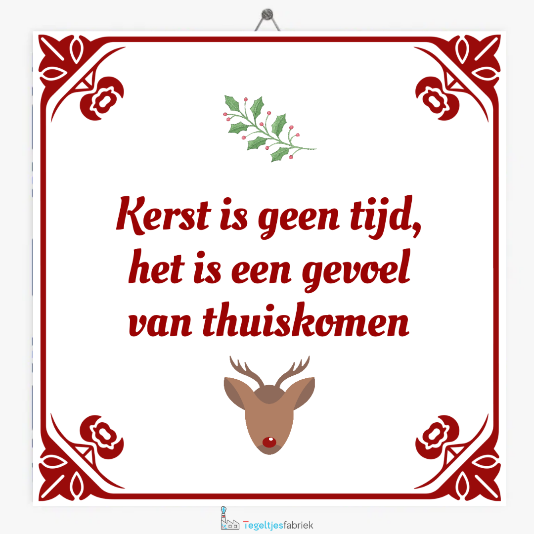 Vlotte Kerst tekst voor op een tegeltje - Tegeltjesfabriek