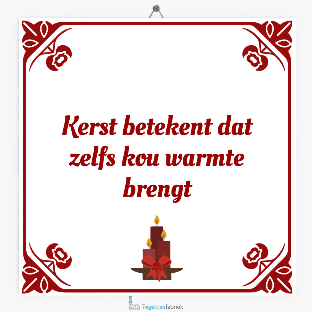 Vlotte Kerst tekst voor op een tegeltje - Tegeltjesfabriek